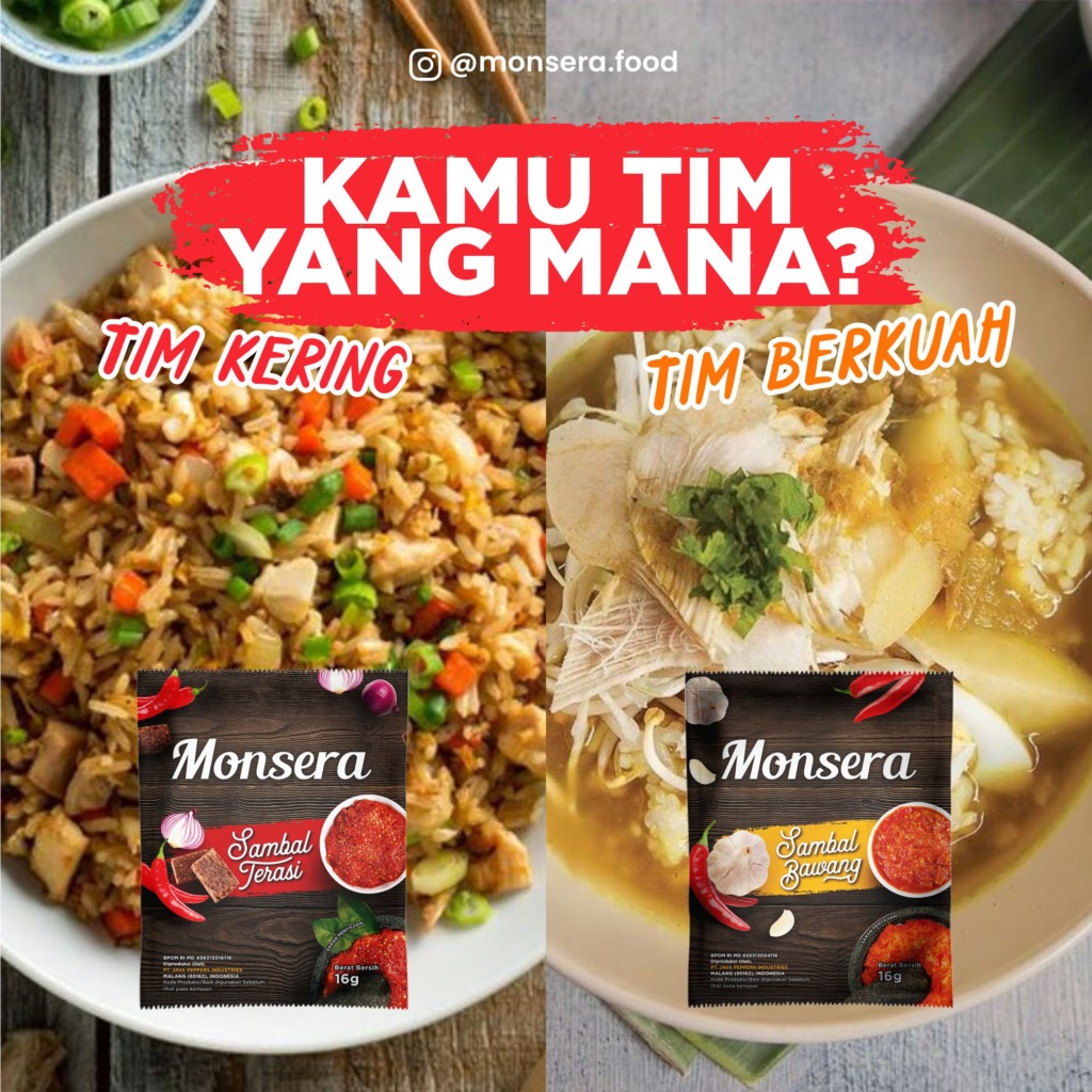 Sambal Bawang Sachet Monsera Praktis Dan Ekonomis - Monsera